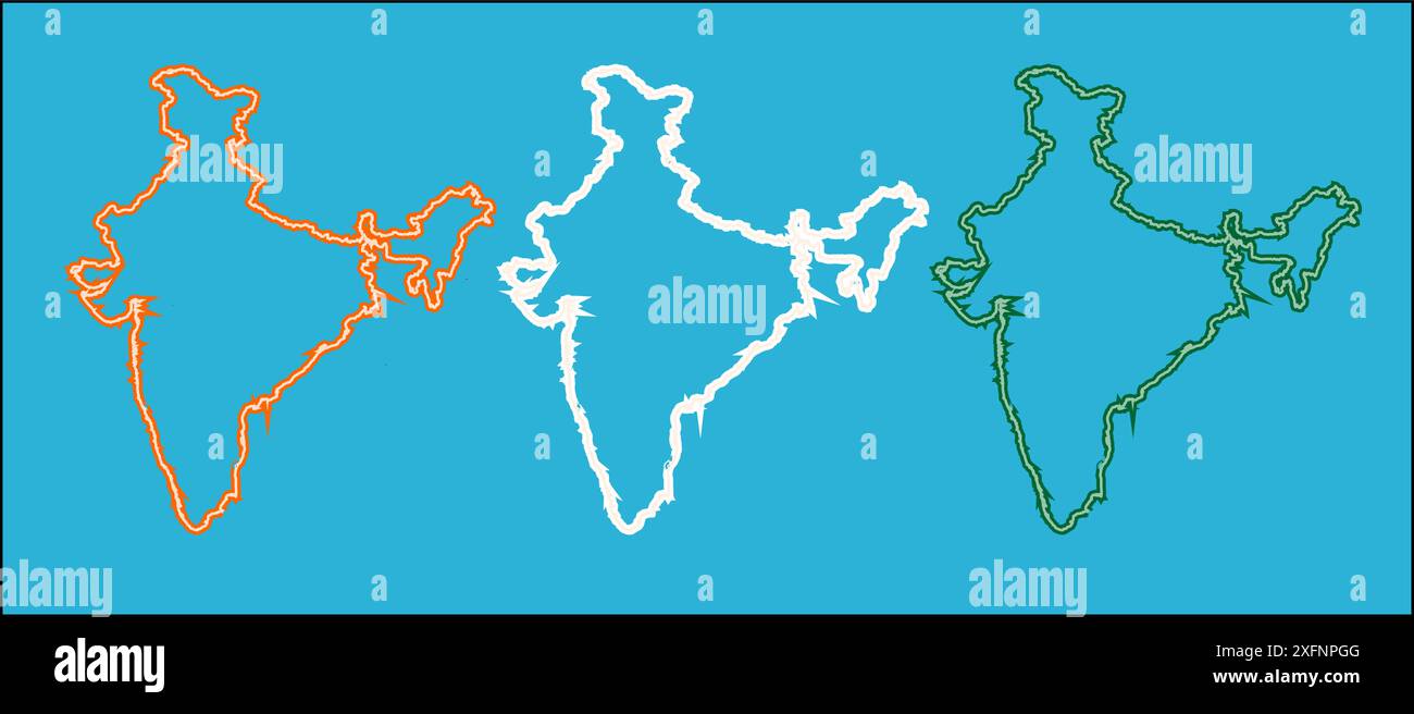 India map graphic, Official Indian Flag color, nation country Indian ...