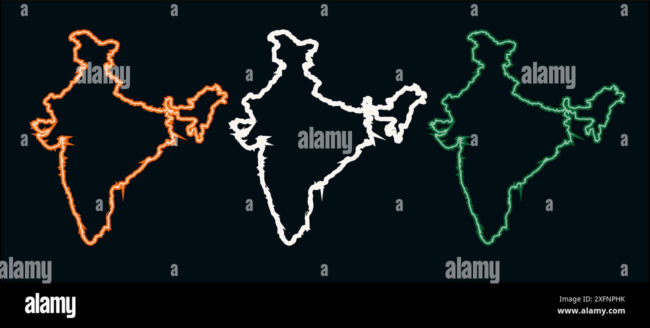 India map graphic, Official Indian Flag color, nation country Indian ...