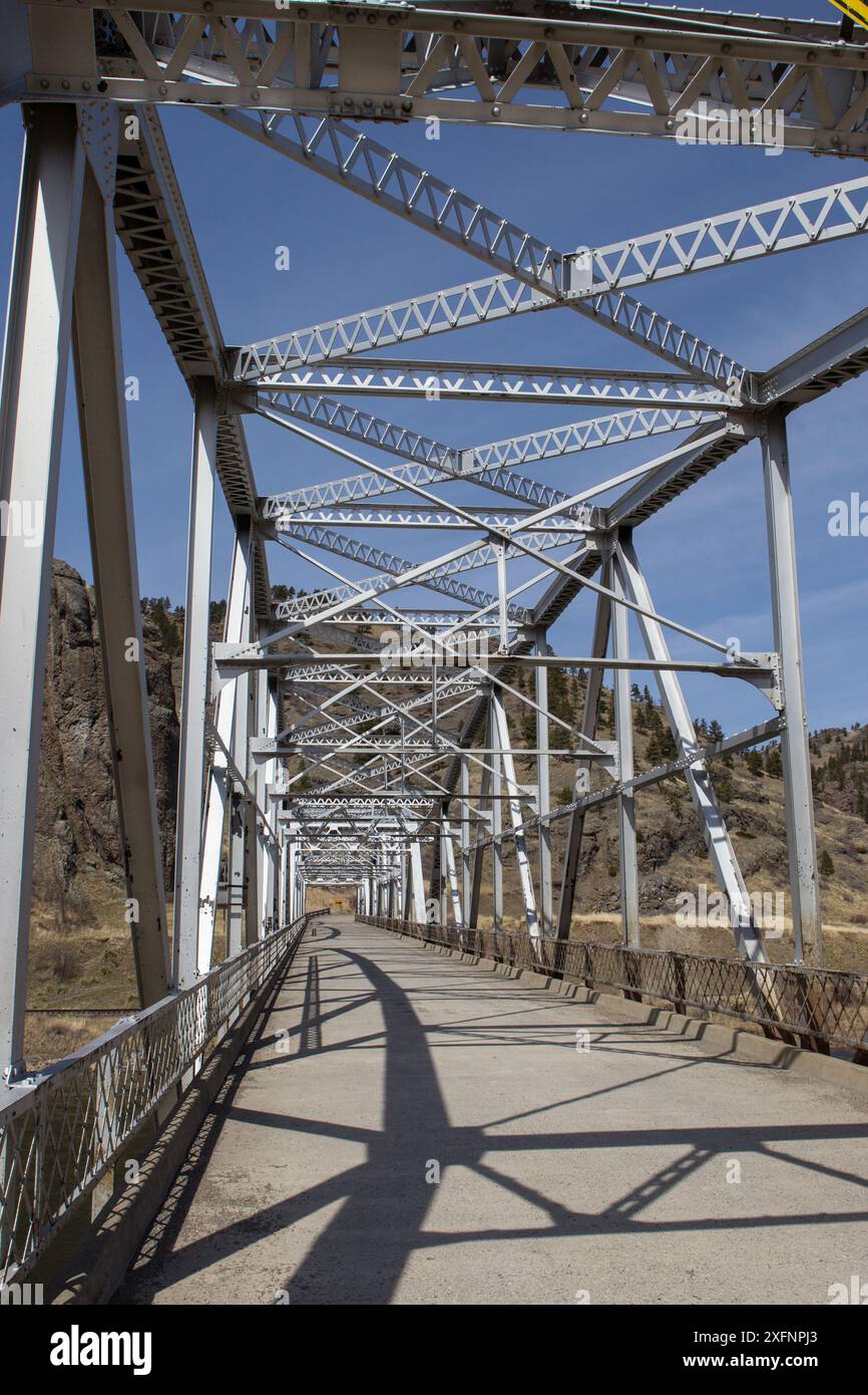 Warren through truss design Hardy Bridge built in 1931. Bridge was used ...