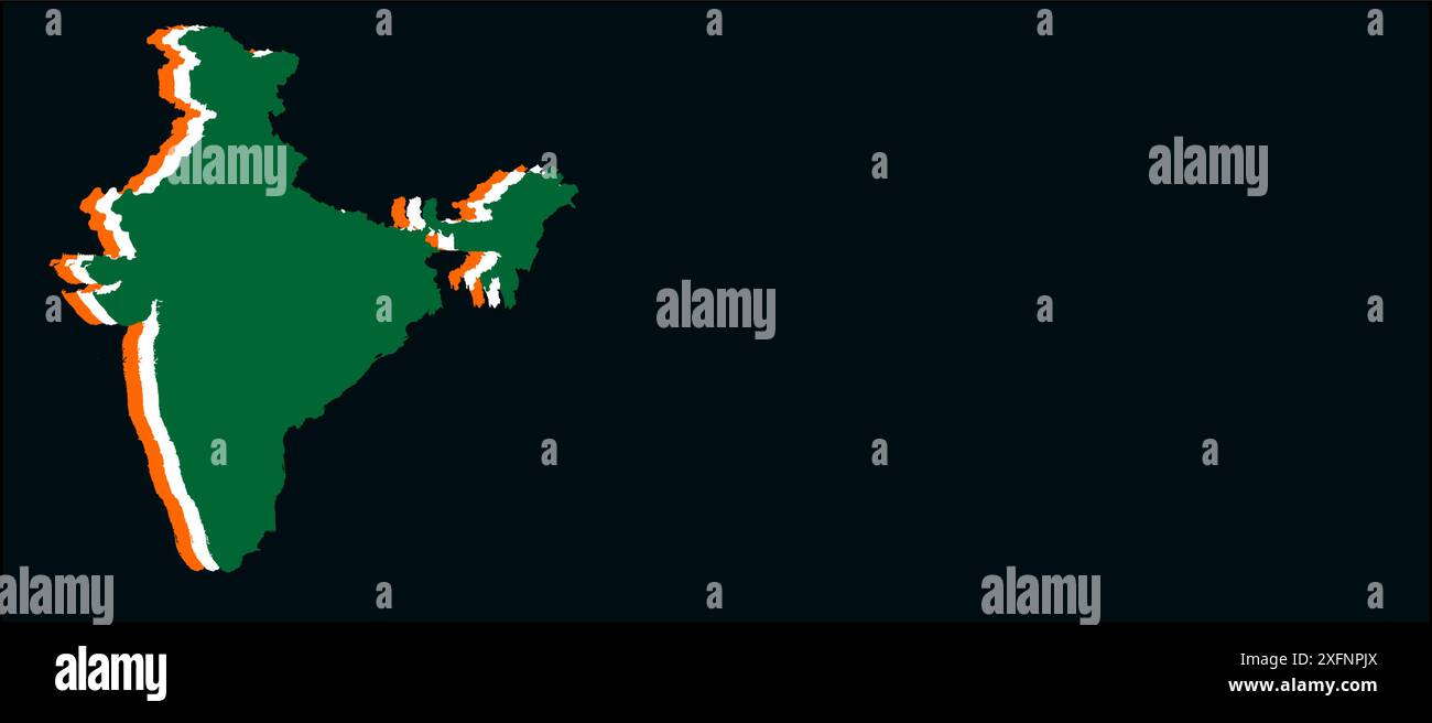 India map graphic, Official Indian Flag color, nation country Indian ...