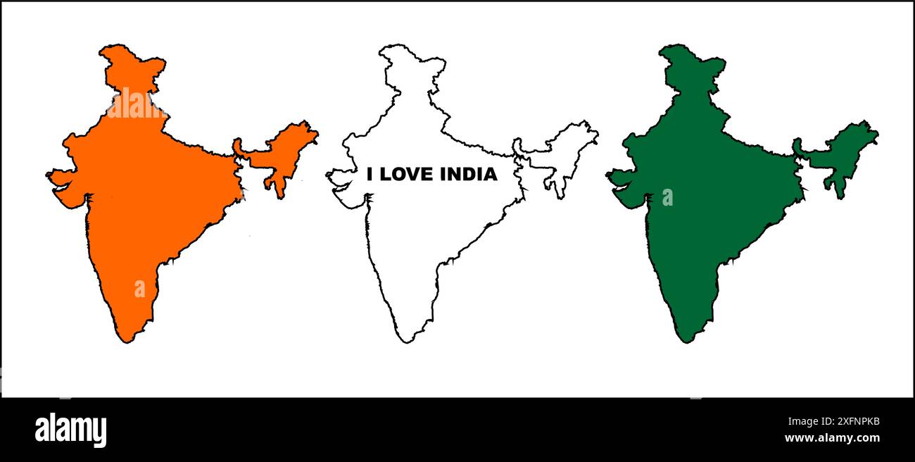 India map graphic, Official Indian Flag color, nation country Indian ...