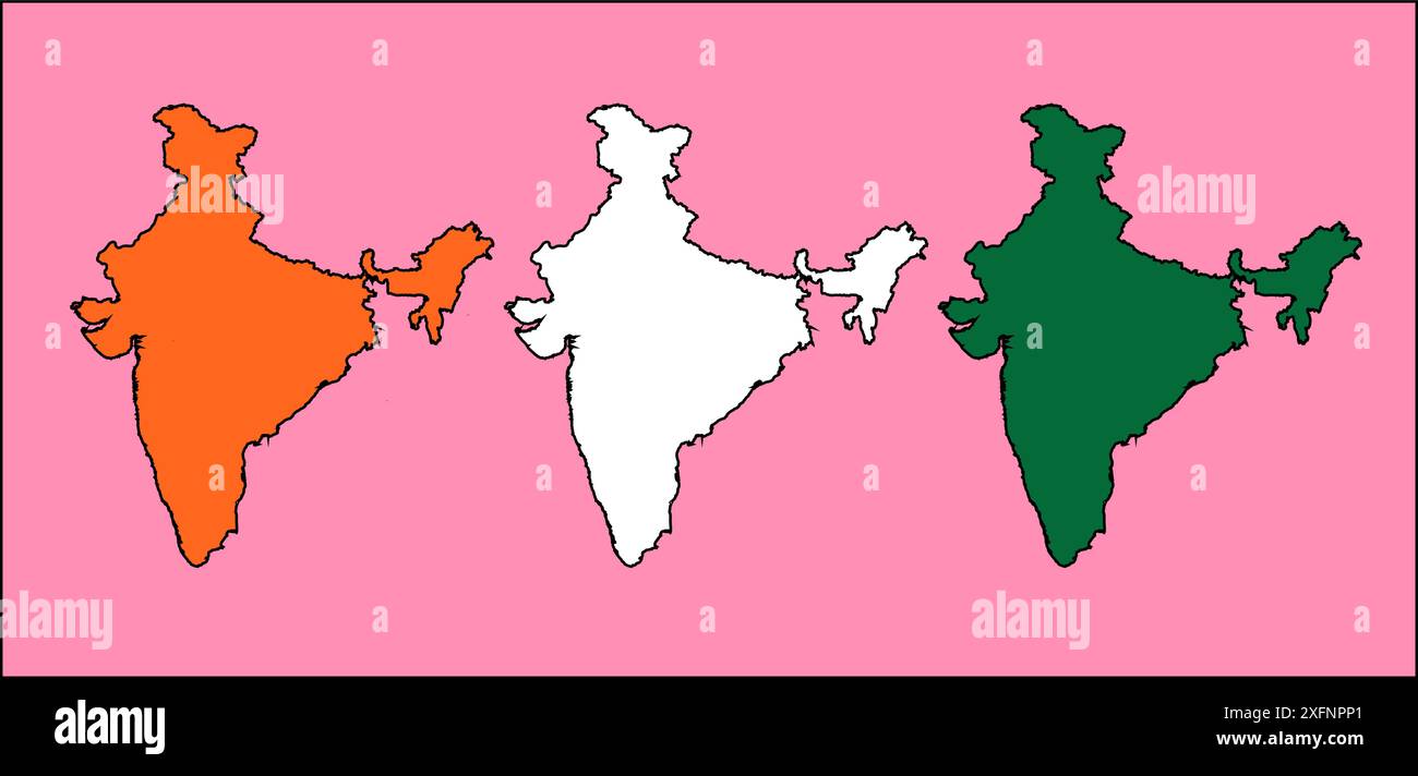India map graphic, Official Indian Flag color, nation country Indian ...