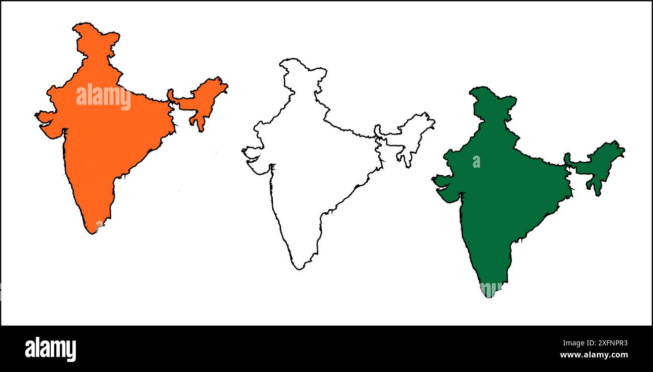 India map graphic, Official Indian Flag color, nation country Indian ...