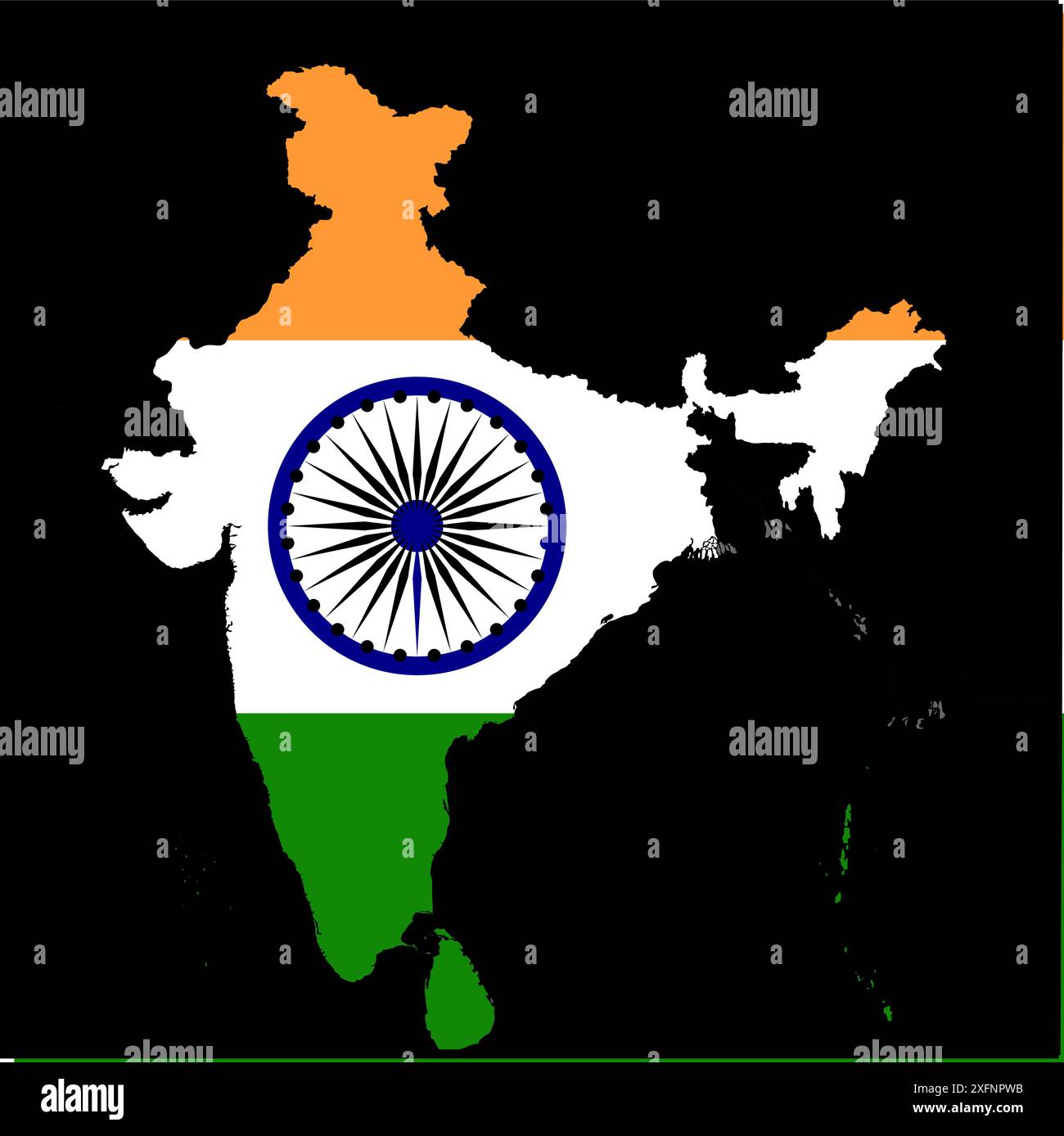 India map graphic, Official Indian Flag color, nation country Indian ...