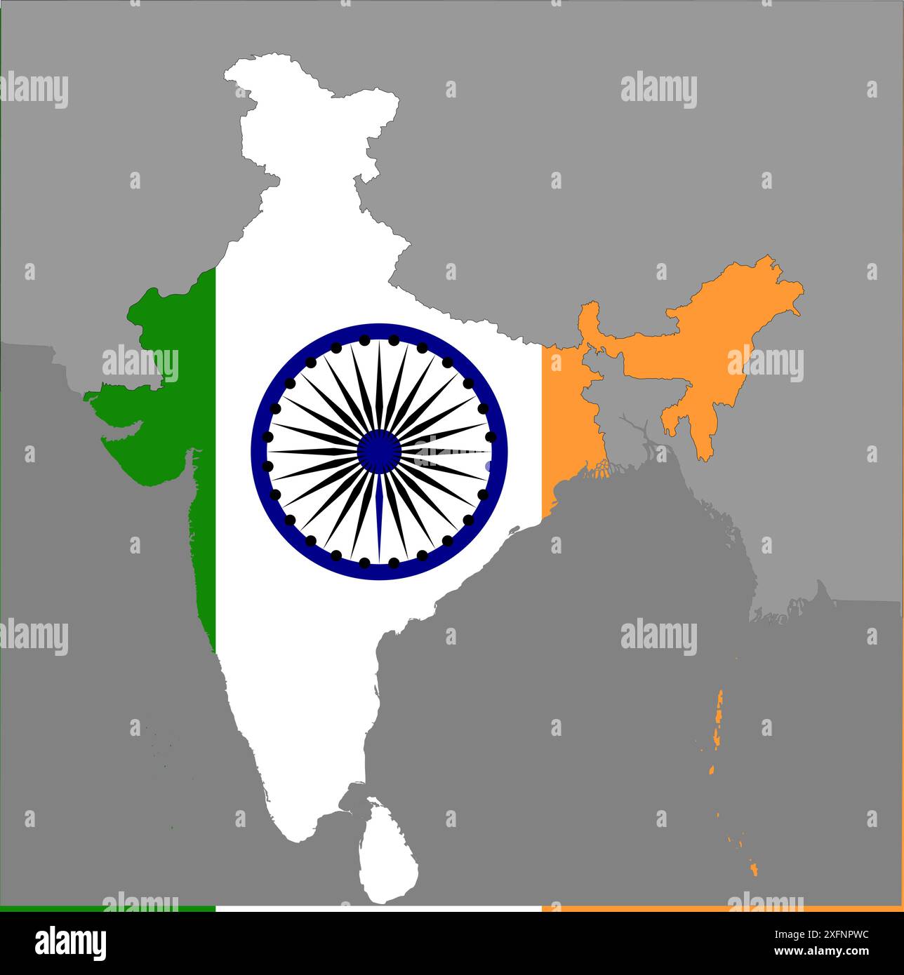 India map graphic, Official Indian Flag color, nation country Indian ...