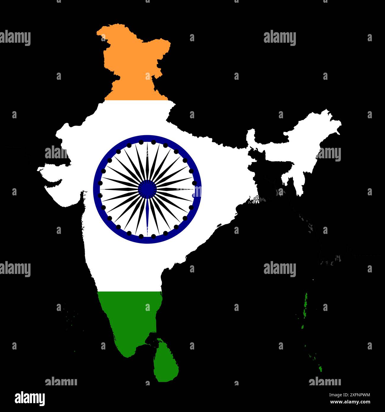 India map graphic, Official Indian Flag color, nation country Indian ...