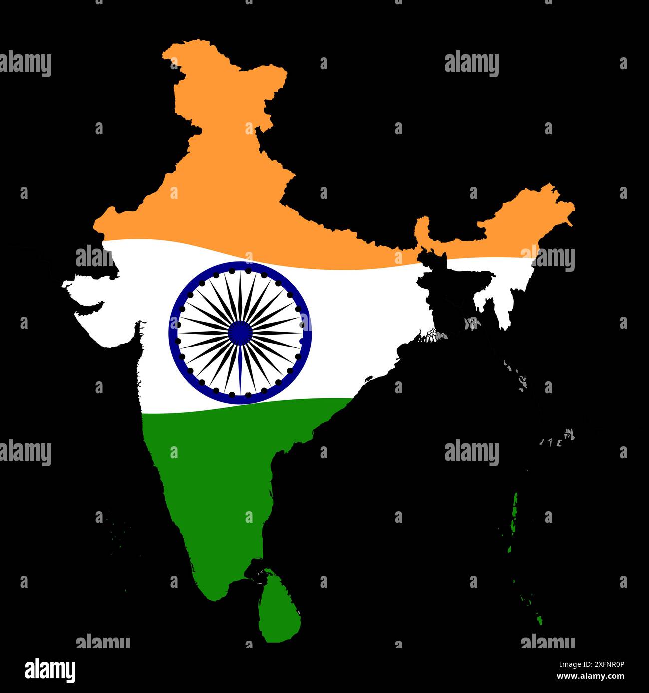 Made by indian flag colors Stock Vector Images - Alamy