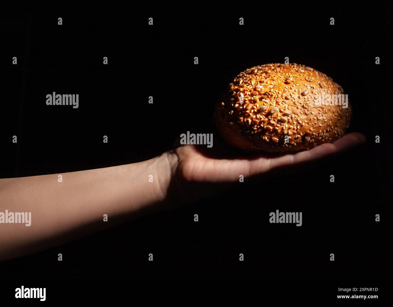 Bun food sesame bread hi-res stock photography and images - Alamy