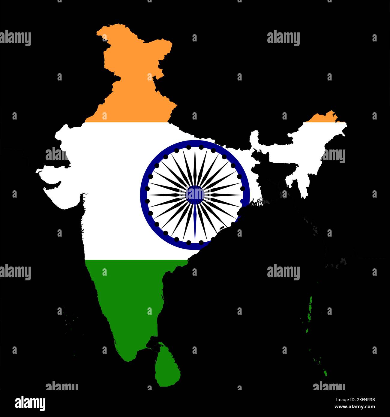 India map graphic, Official Indian Flag color, nation country Indian ...