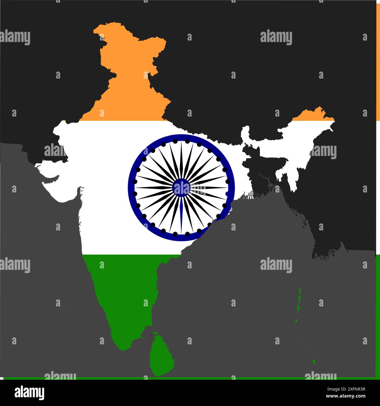 India map graphic, Official Indian Flag color, nation country Indian ...