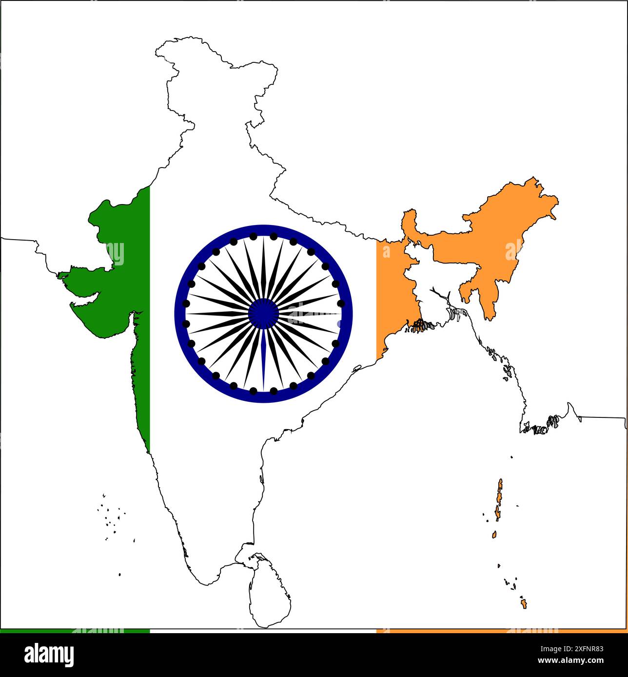 India map Stock Vector Images - Alamy