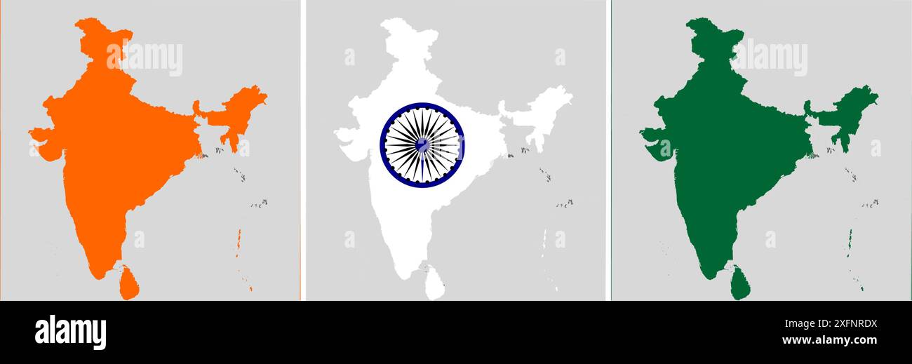 India map graphic, Official Indian Flag color, nation country Indian ...