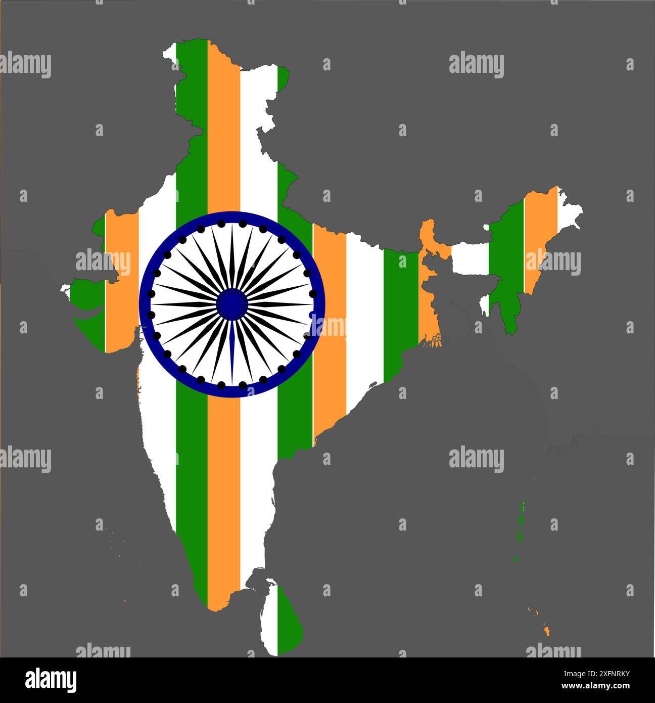 India map graphic, Official Indian Flag color, nation country Indian ...