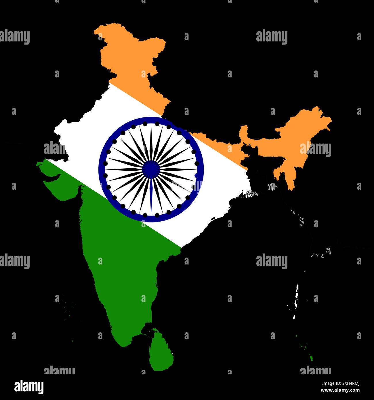 India map graphic, Official Indian Flag color, nation country Indian ...
