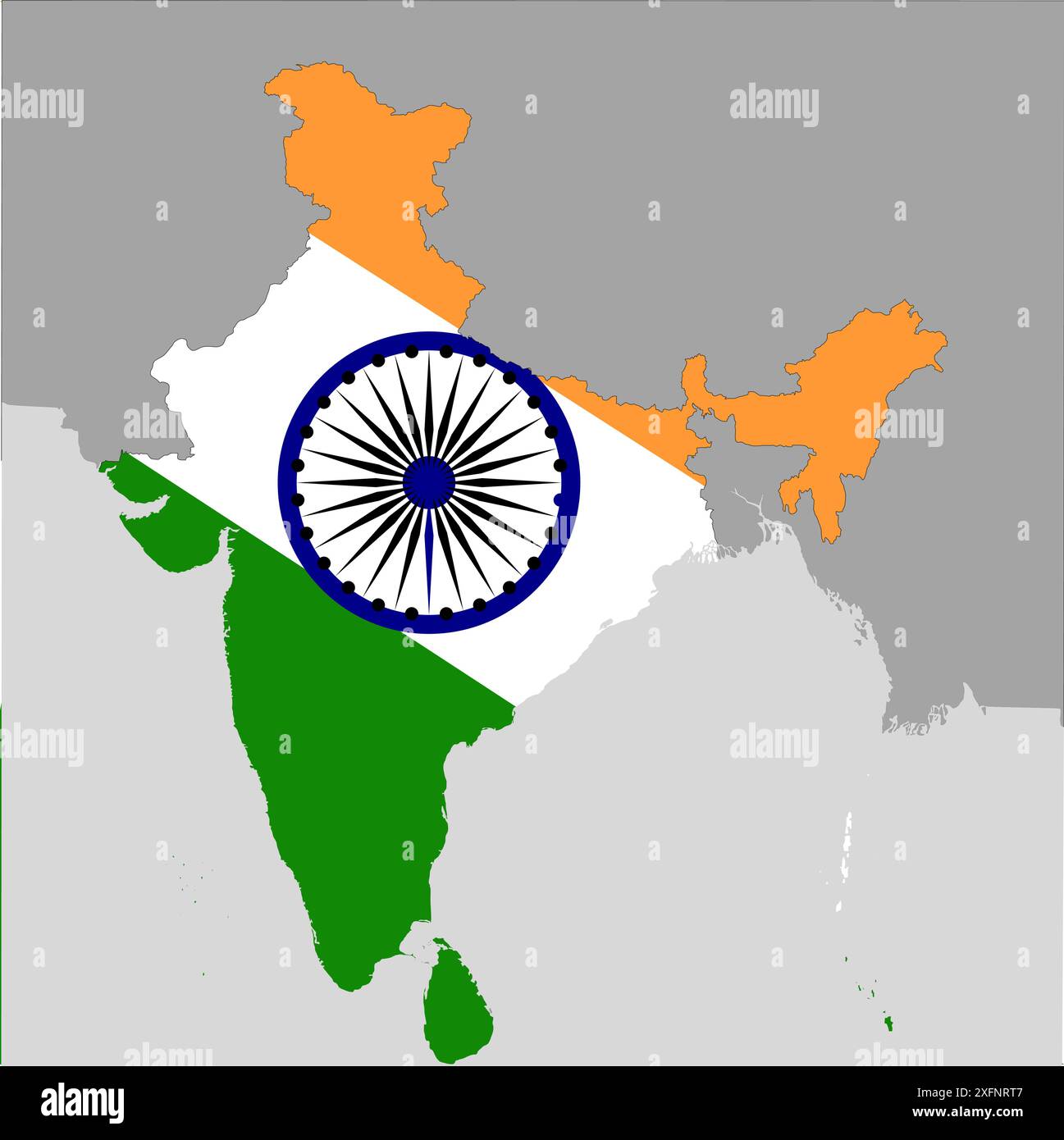 India map graphic, Official Indian Flag color, nation country Indian ...