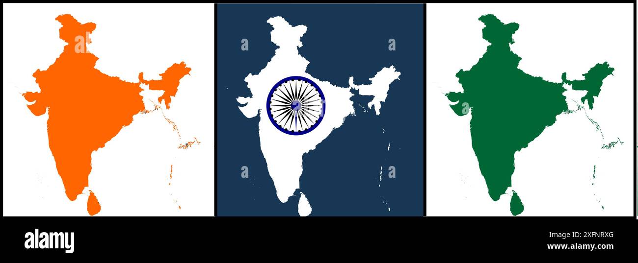 India map graphic, Official Indian Flag color, nation country Indian ...