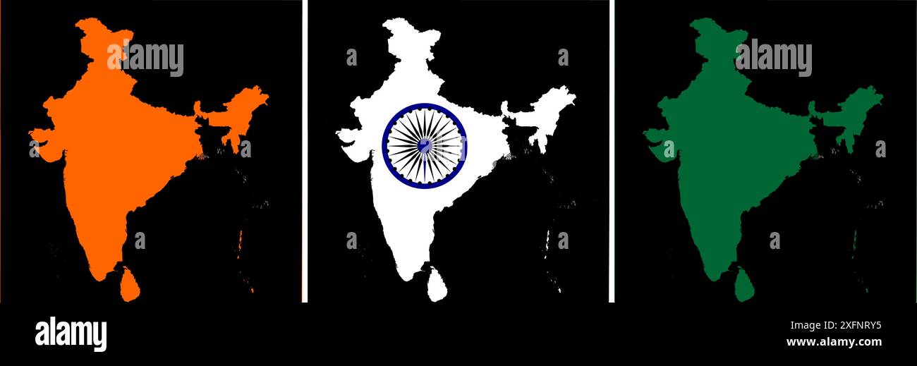 India map graphic, Official Indian Flag color, nation country Indian ...