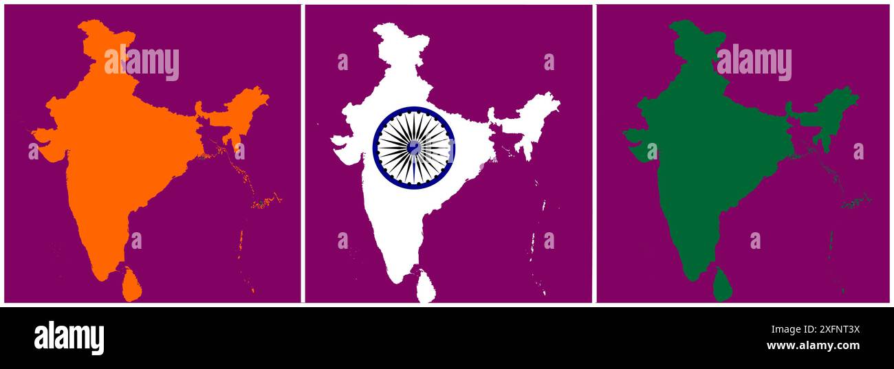 India map graphic, Official Indian Flag color, nation country Indian ...