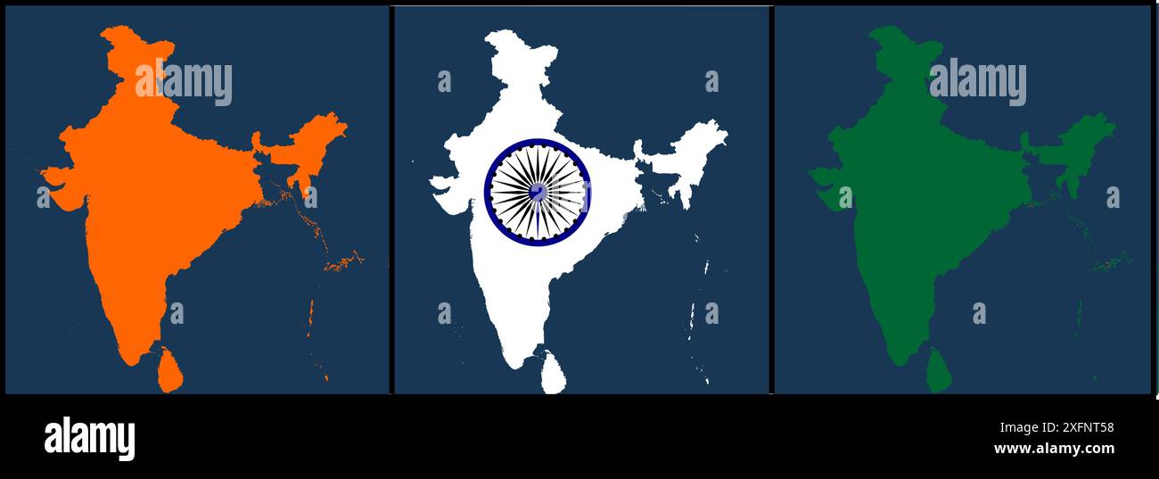 India map graphic, Official Indian Flag color, nation country Indian ...