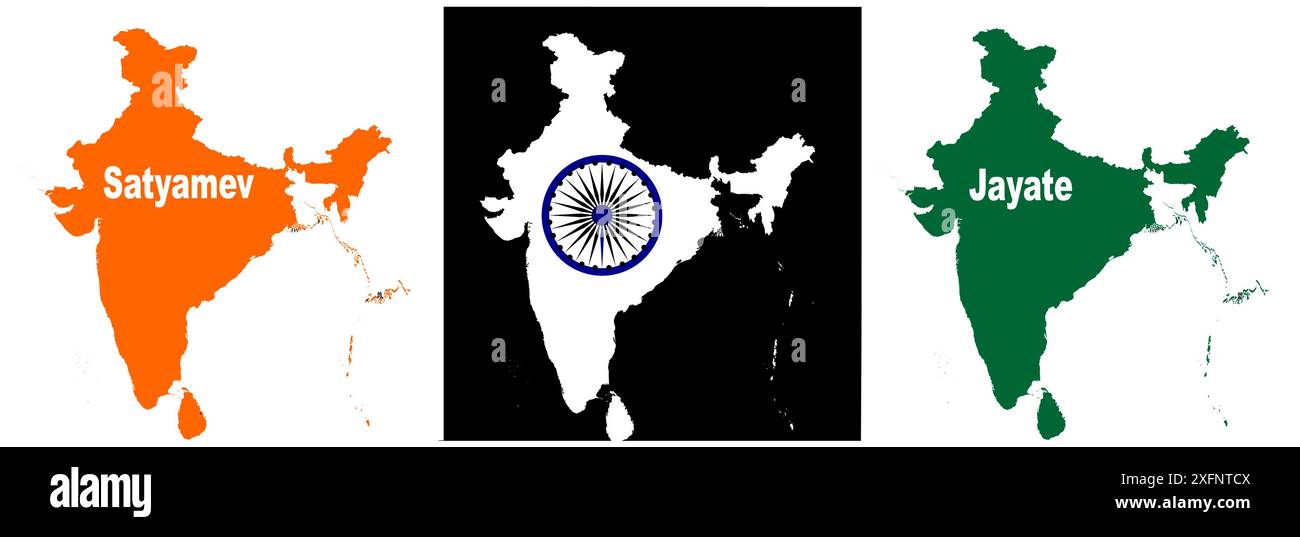 India map graphic, Official Indian Flag color, nation country Indian ...