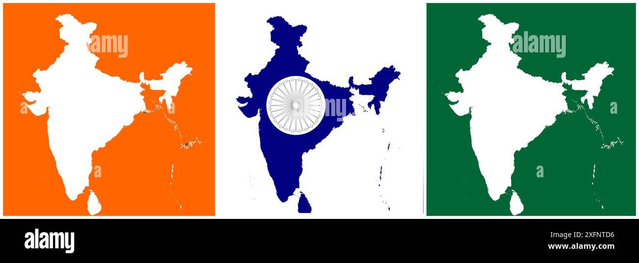 Made by indian flag colors Cut Out Stock Images & Pictures - Alamy