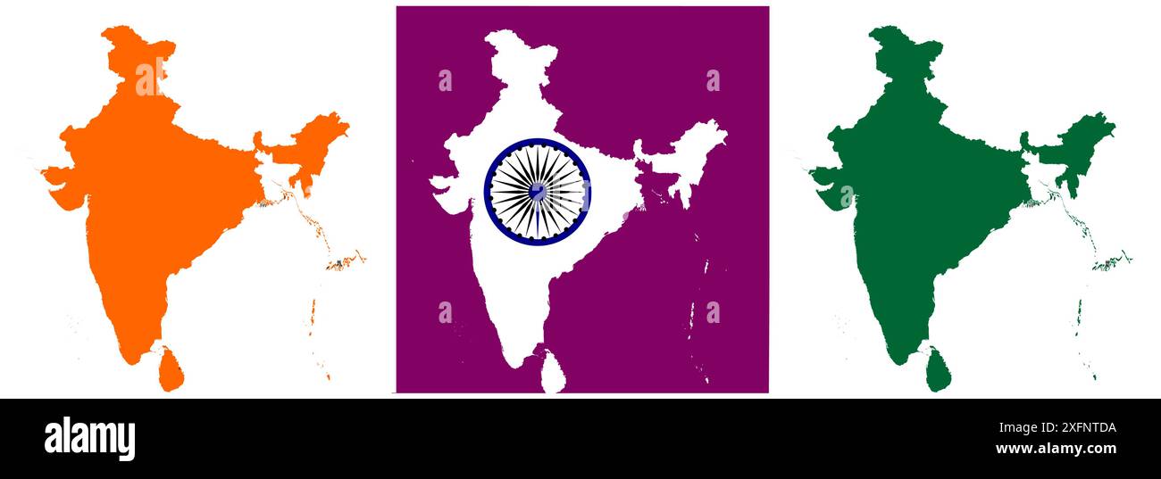 India map graphic, Official Indian Flag color, nation country Indian ...