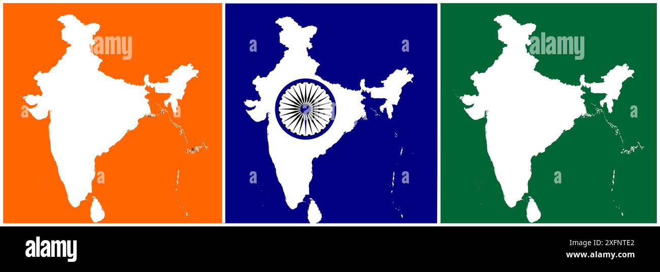 India map graphic, Official Indian Flag color, nation country Indian ...