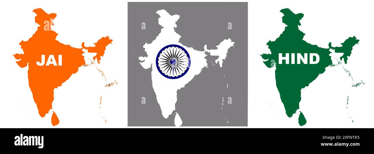 India map graphic, Official Indian Flag color, nation country Indian ...