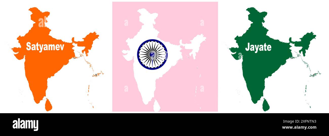 India map graphic, Official Indian Flag color, nation country Indian ...