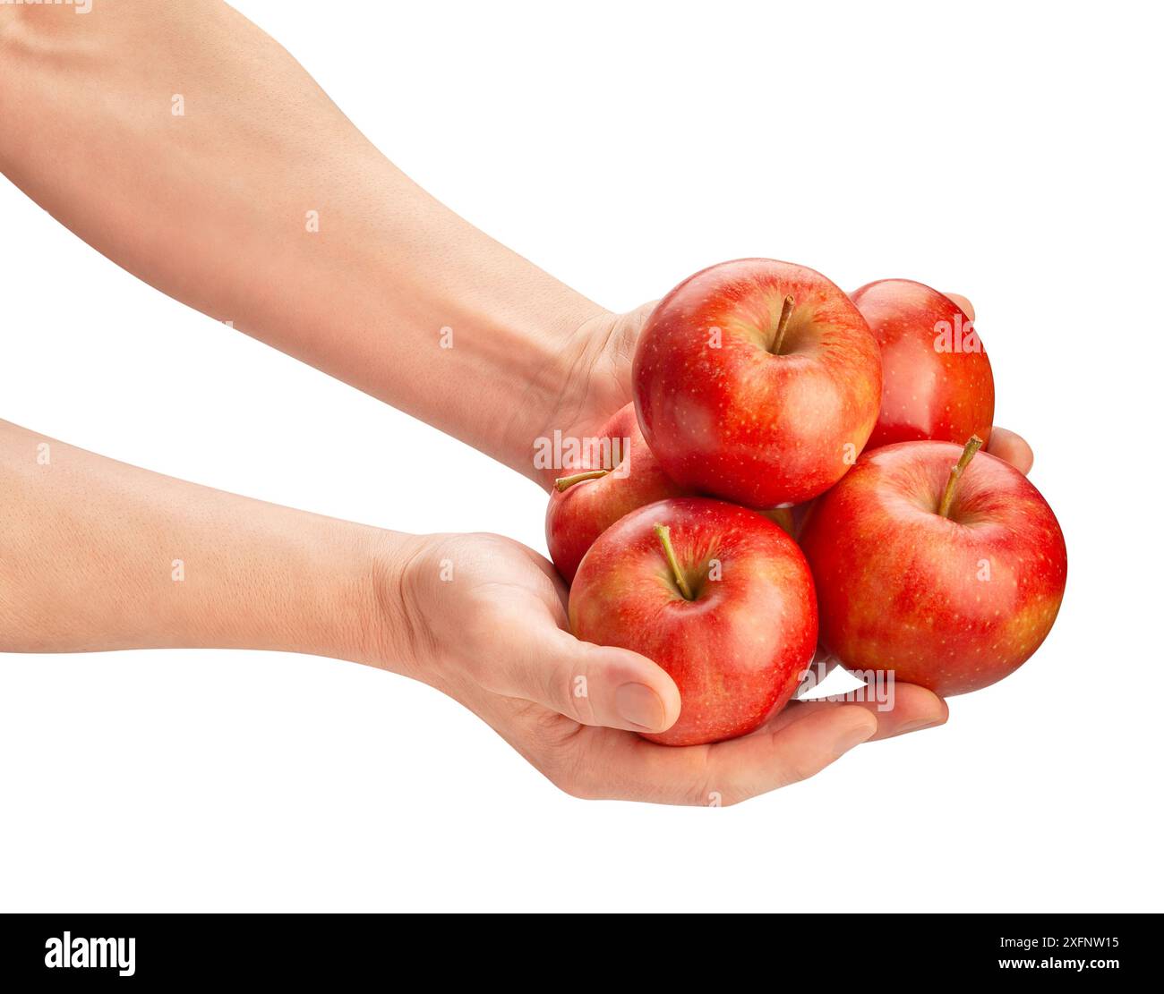 Hand holding two apple hi-res stock photography and images - Alamy