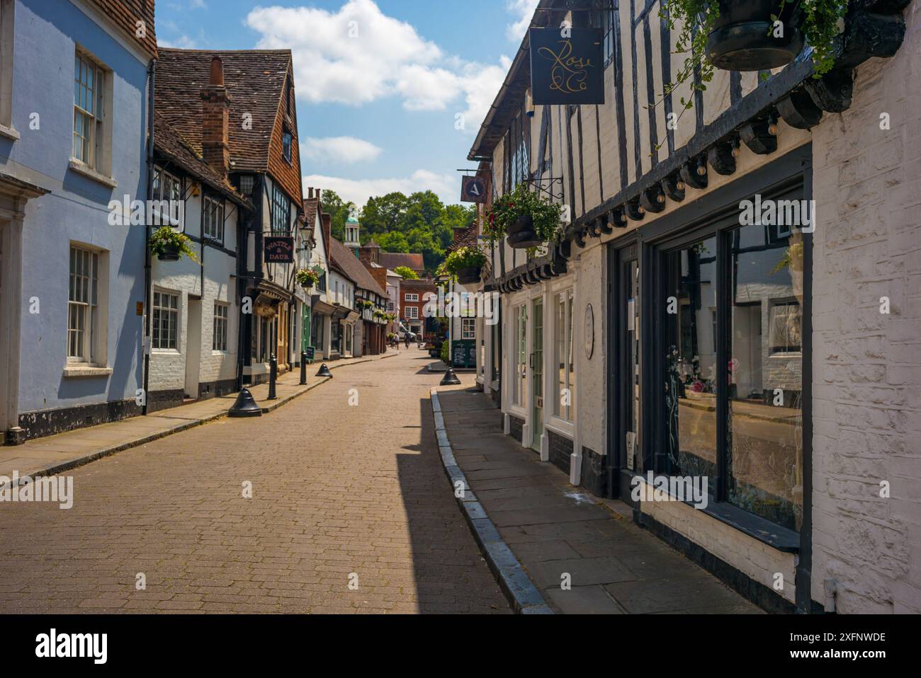 Tudor Buildings in Church Street, Godalming, Surrey, England. Historic ...