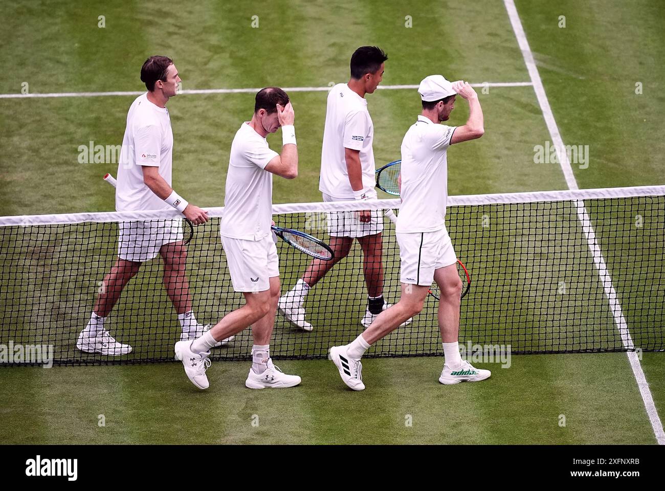 Andy Murray and Jamie Murray after their gentlemen's doubles match on ...