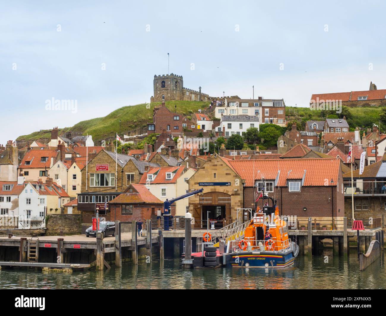 Whitby life boat and lifeboat station. North Yorkshire, England, UK ...