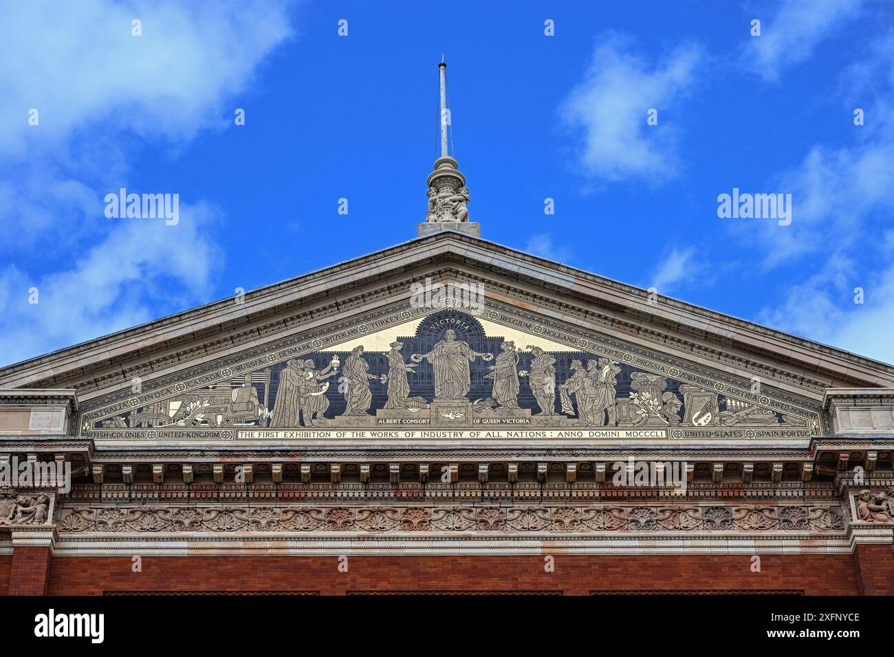 Frieze detail, Victoria and Albert Museum, London, England, U.K Stock ...