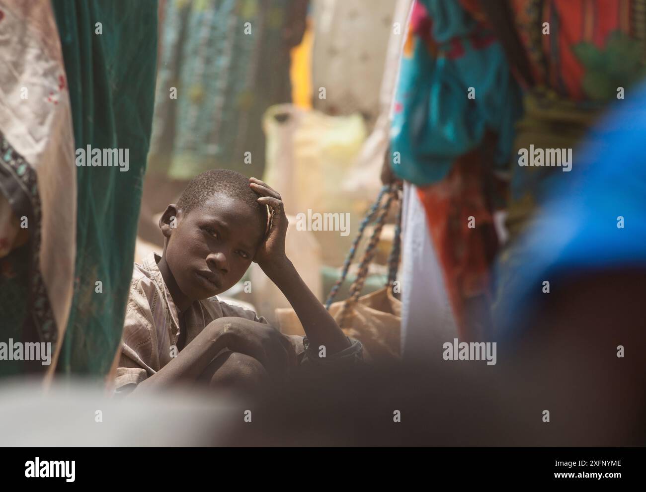 Ouled Rachid boy, Bon Village, Zakouma National Park, Chad, 2010 Stock ...