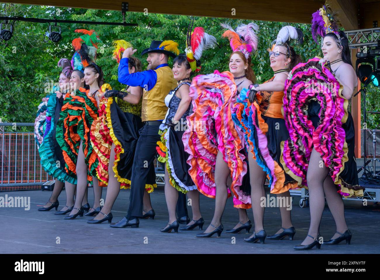 Golden Spike Can Can Dancers,lifting skirts, Golden Spike Days, Port ...
