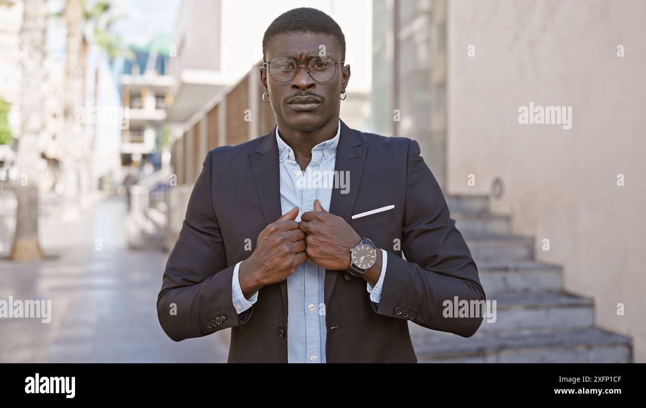 Elegant african man adjusting hi-res stock photography and images - Alamy