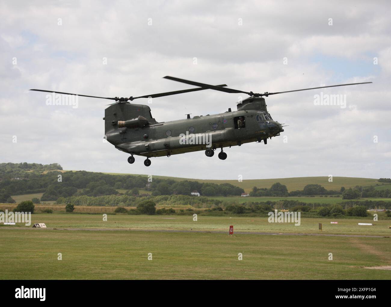 A Royal Air Force Boeing HC.2 Chinook at Brighton City Airport Shoreham ...