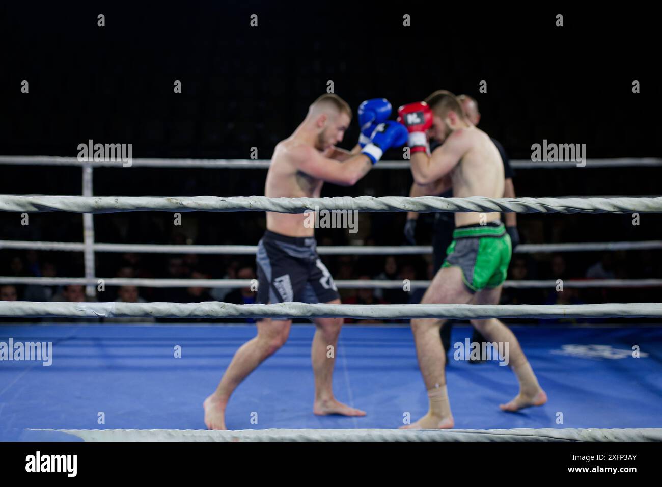 Fierce boxing match showcases athletes' power and skill Stock Photo - Alamy