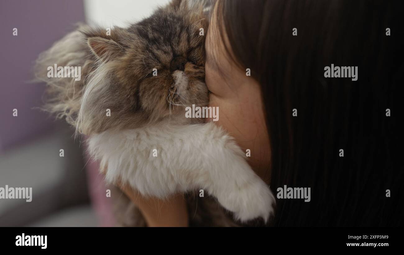 Young chinese woman kissing fluffy hi-res stock photography and images ...