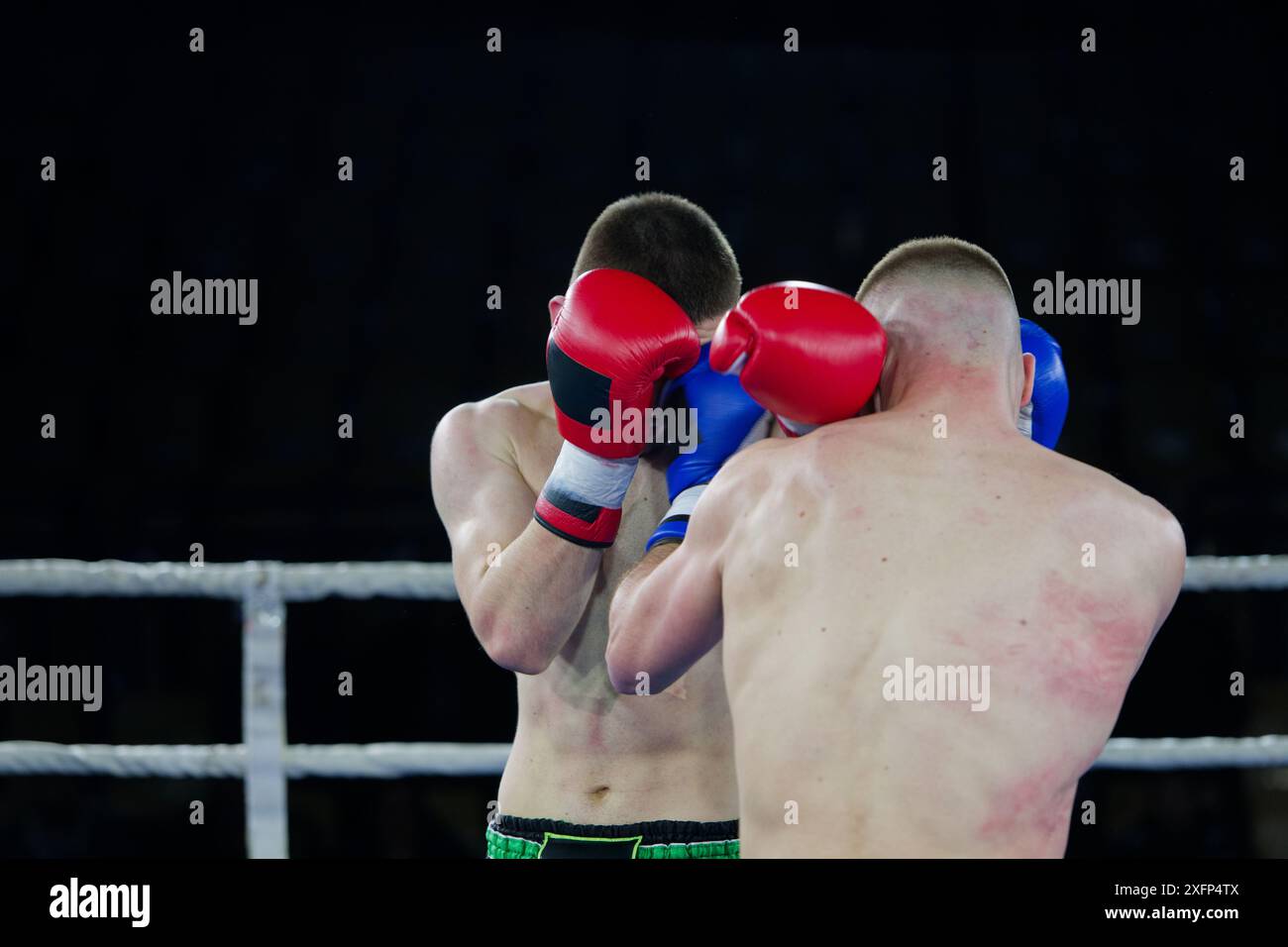Fierce boxing match showcases athletes' power and skill Stock Photo - Alamy