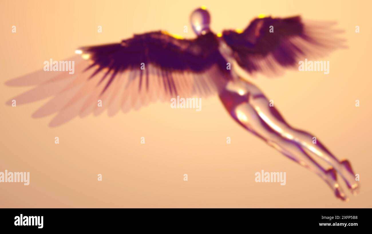 3d illustrations a blurred memory of a summer angel Stock Photo - Alamy