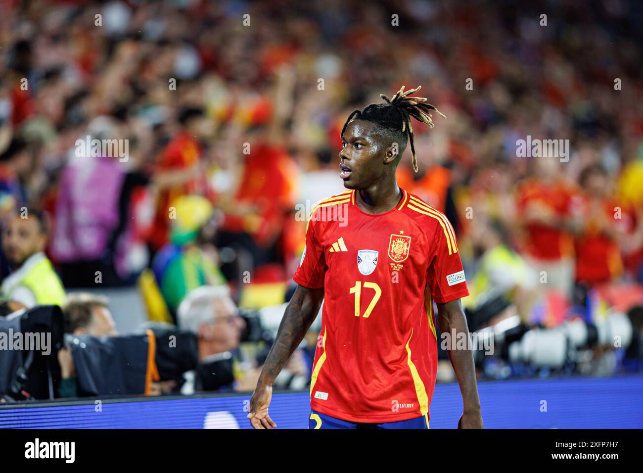 Nico Wiliams (Spain) seen during the UEFA Euro 2024 Round of 16 game ...
