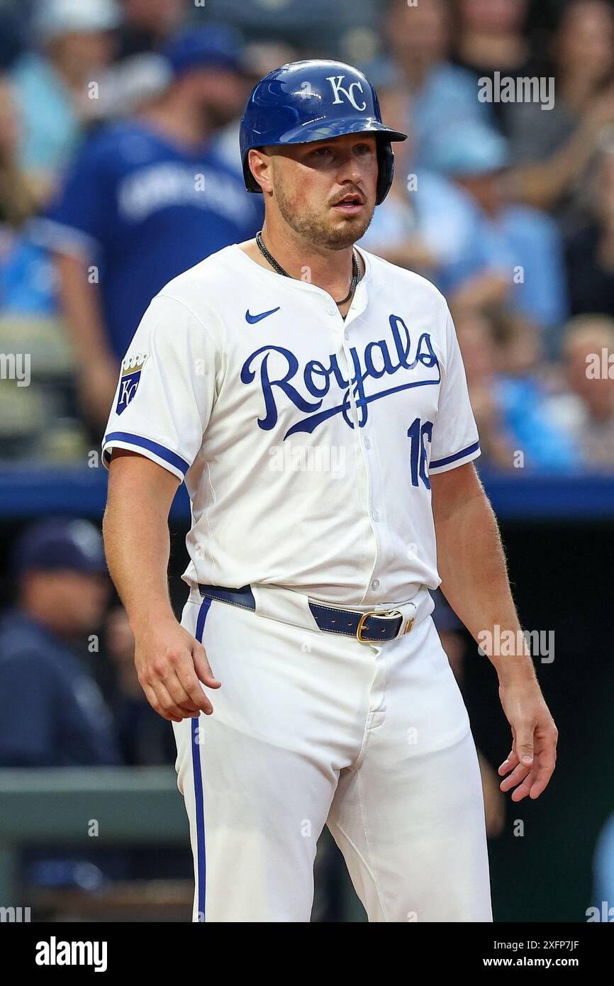 Kansas City, MO, USA. 3rd July, 2024. Kansas City Royals outfielder ...