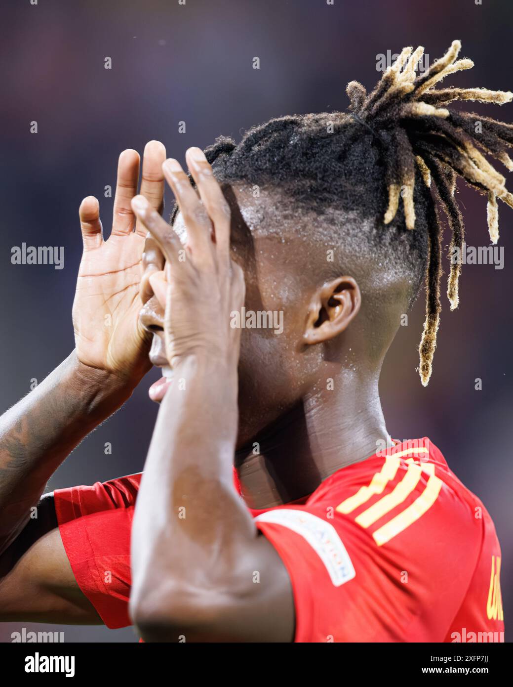 Nico Williams (Spain) seen during the UEFA Euro 2024 Round of 16 game ...
