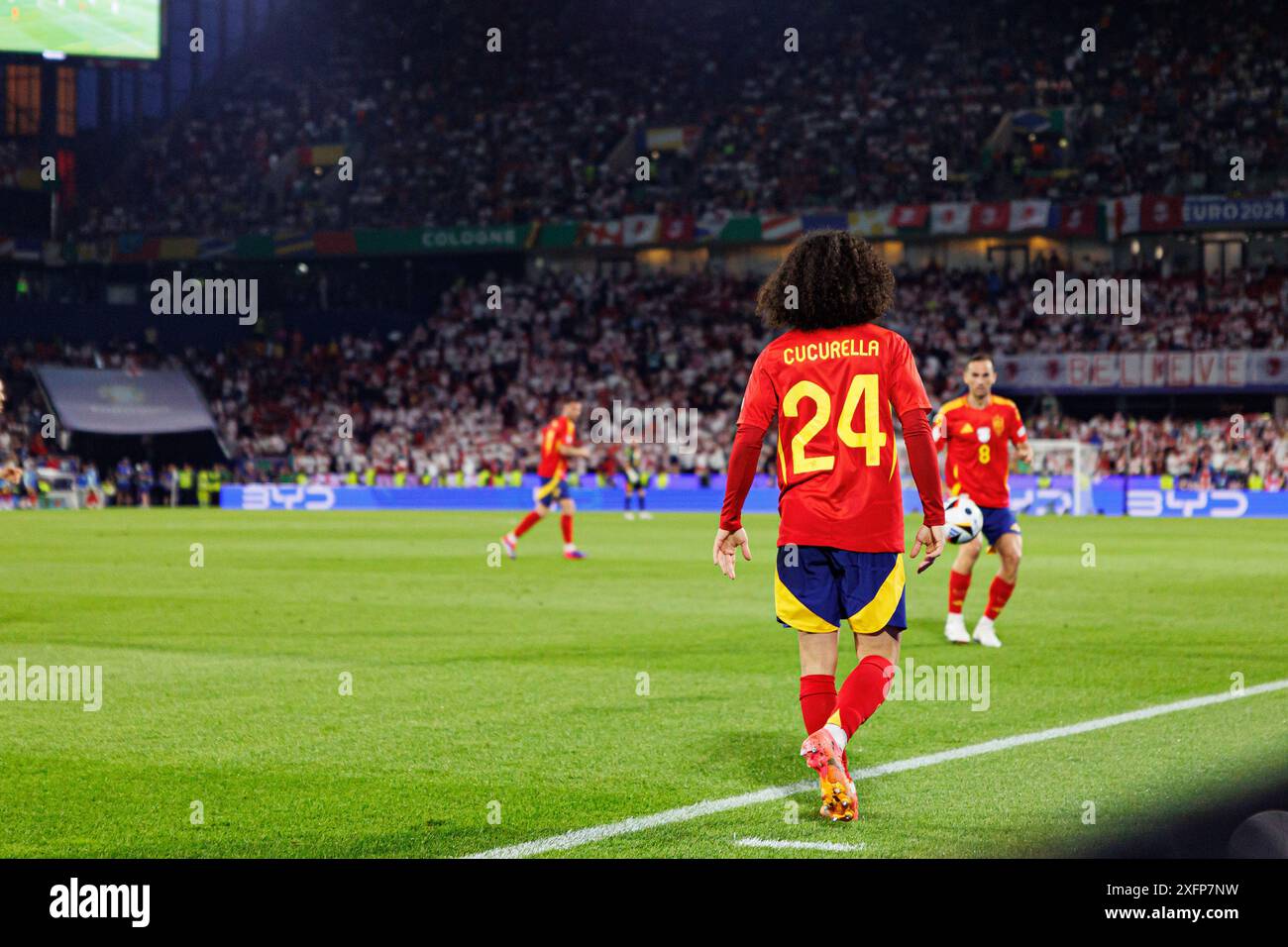 Marc Cucurella (Spain) seen during the UEFA Euro 2024 Round of 16 game ...