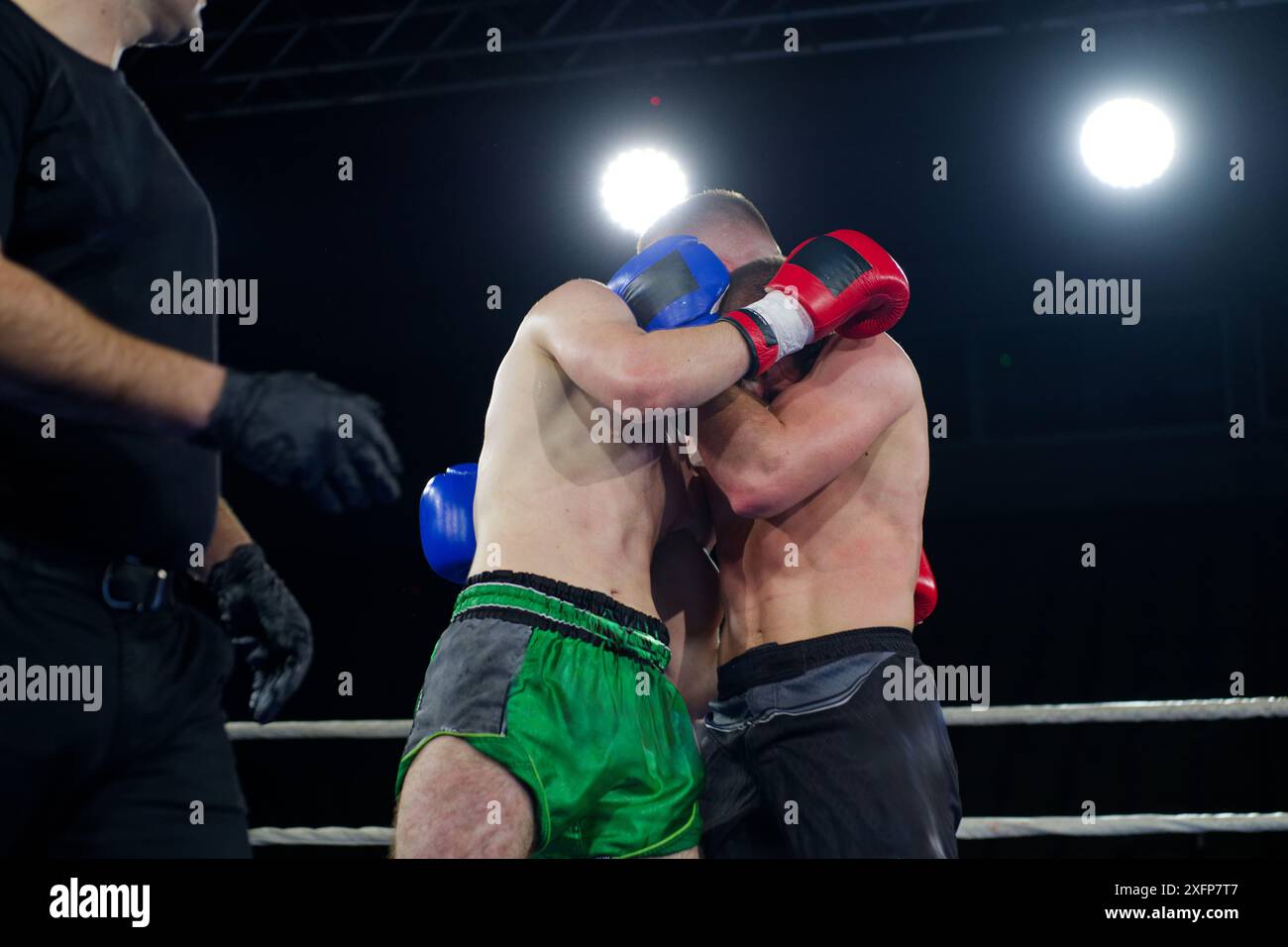 Fierce boxing match showcases athletes' power and skill Stock Photo - Alamy