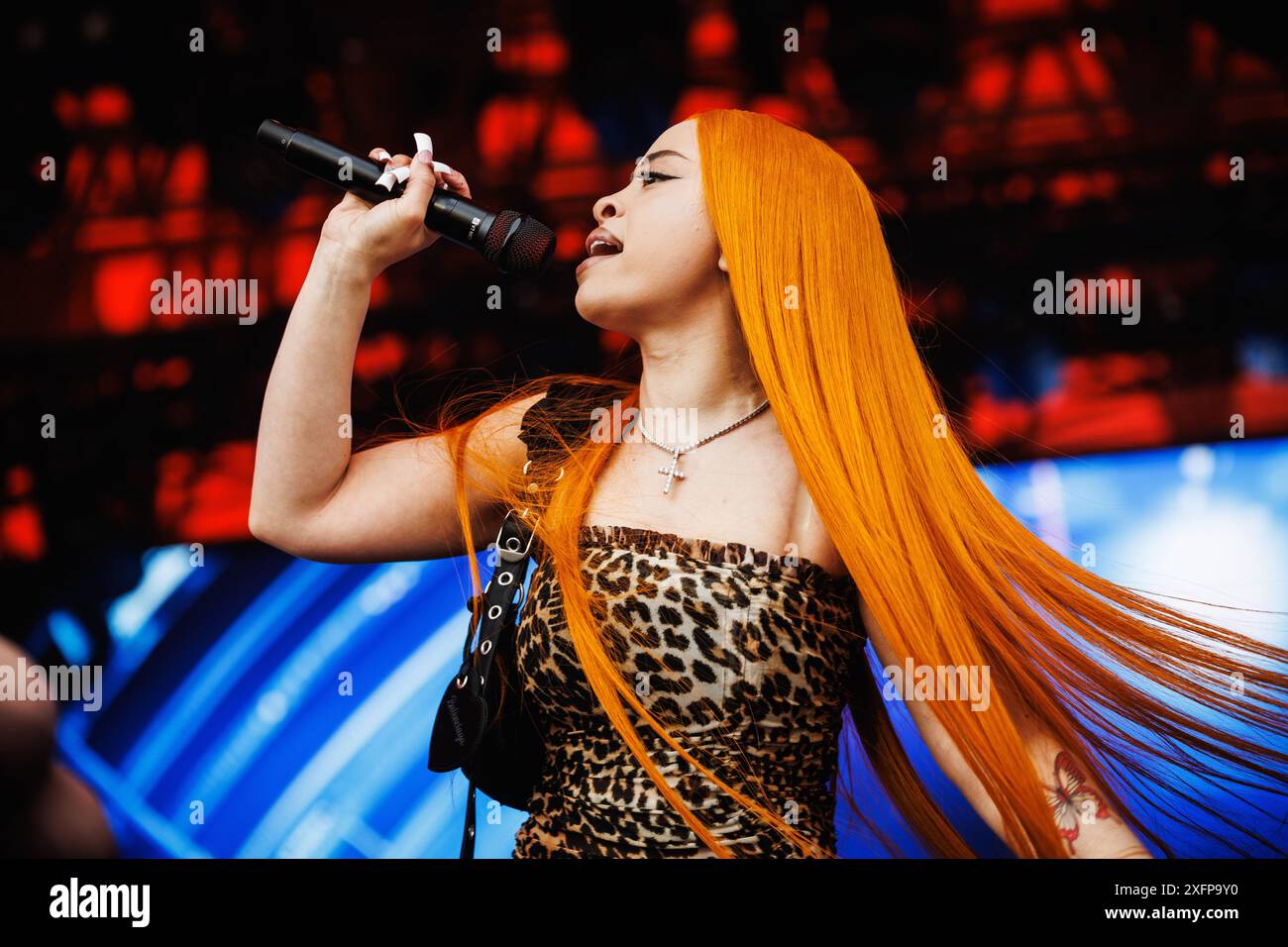 Roskilde, Denmark. 04th July, 2024. The American rapper and singer Ice ...