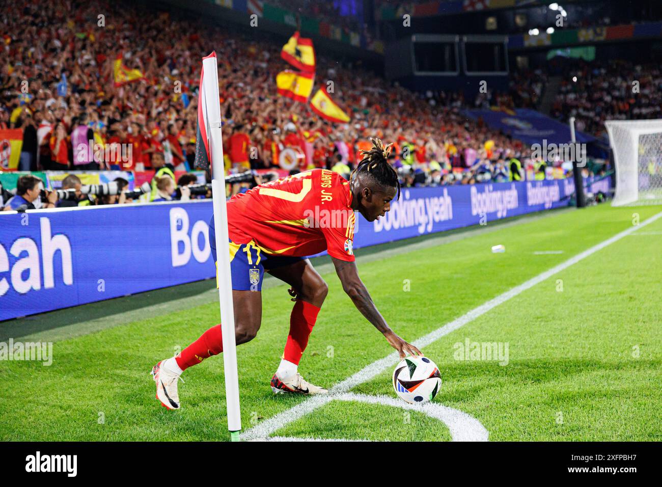 Nico Williams (Spain) seen in action during the UEFA Euro 2024 Round of ...