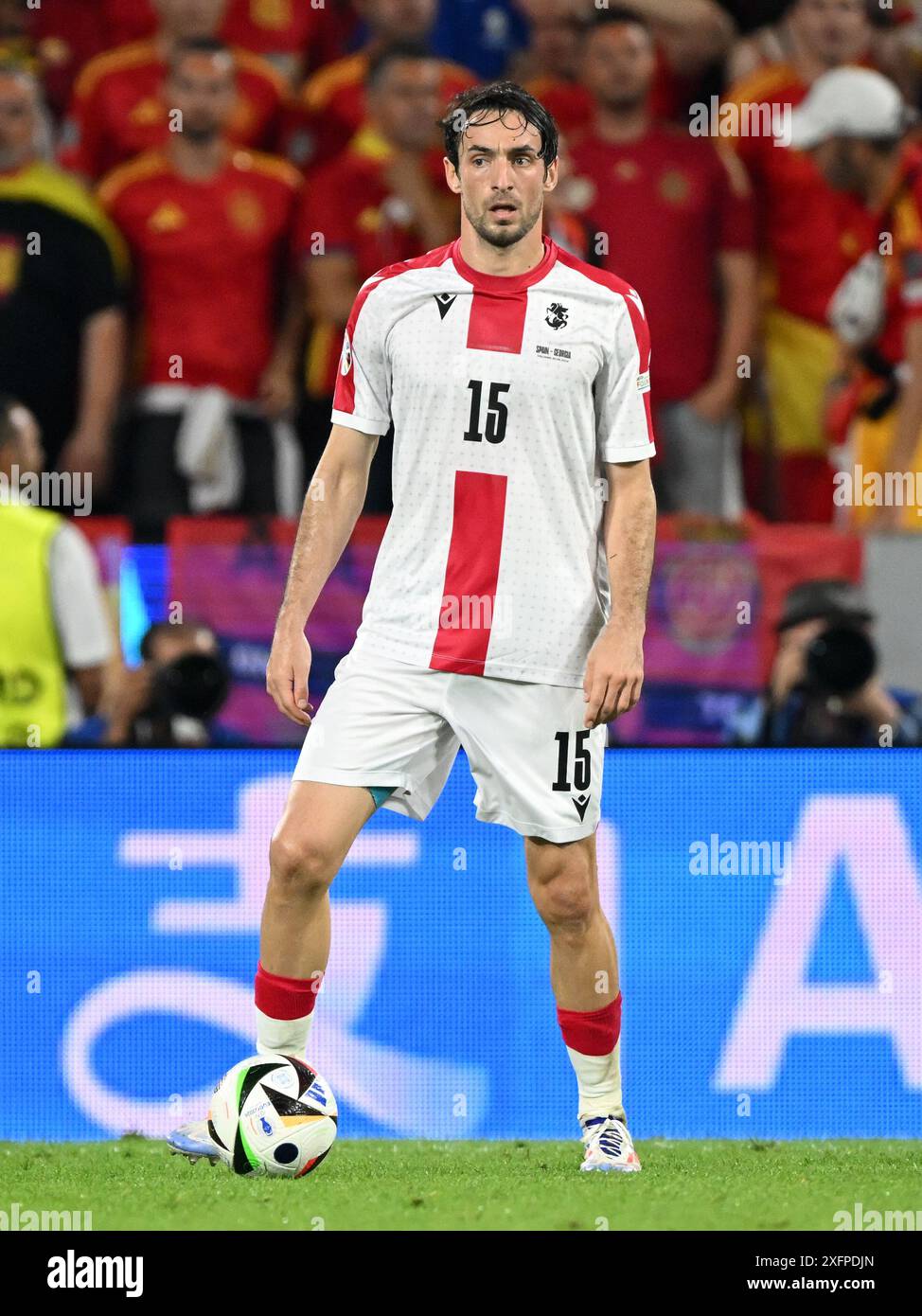 COLOGNE - Giorgi Gvelesiani of Georgie during the UEFA EURO 2024 round ...